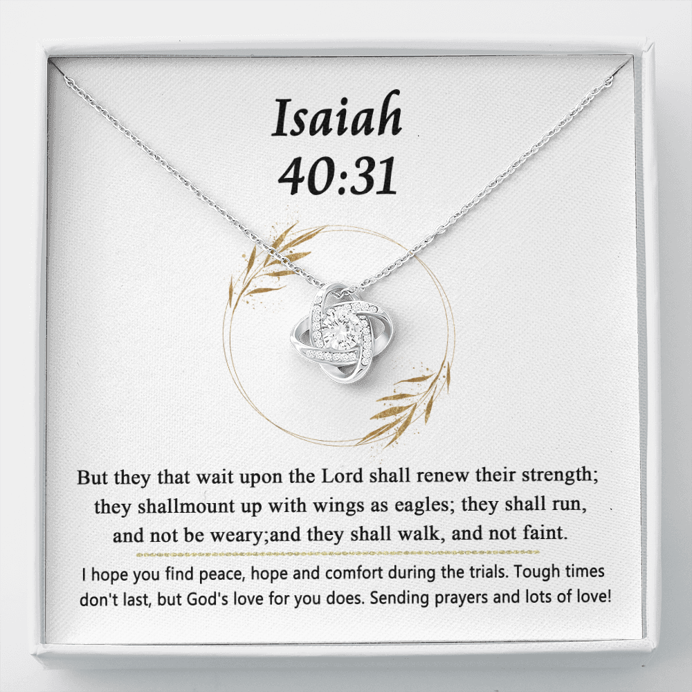 Isaiah 40:31 Necklace To My Friends (Knot Beauty) – mygiftstyle.com